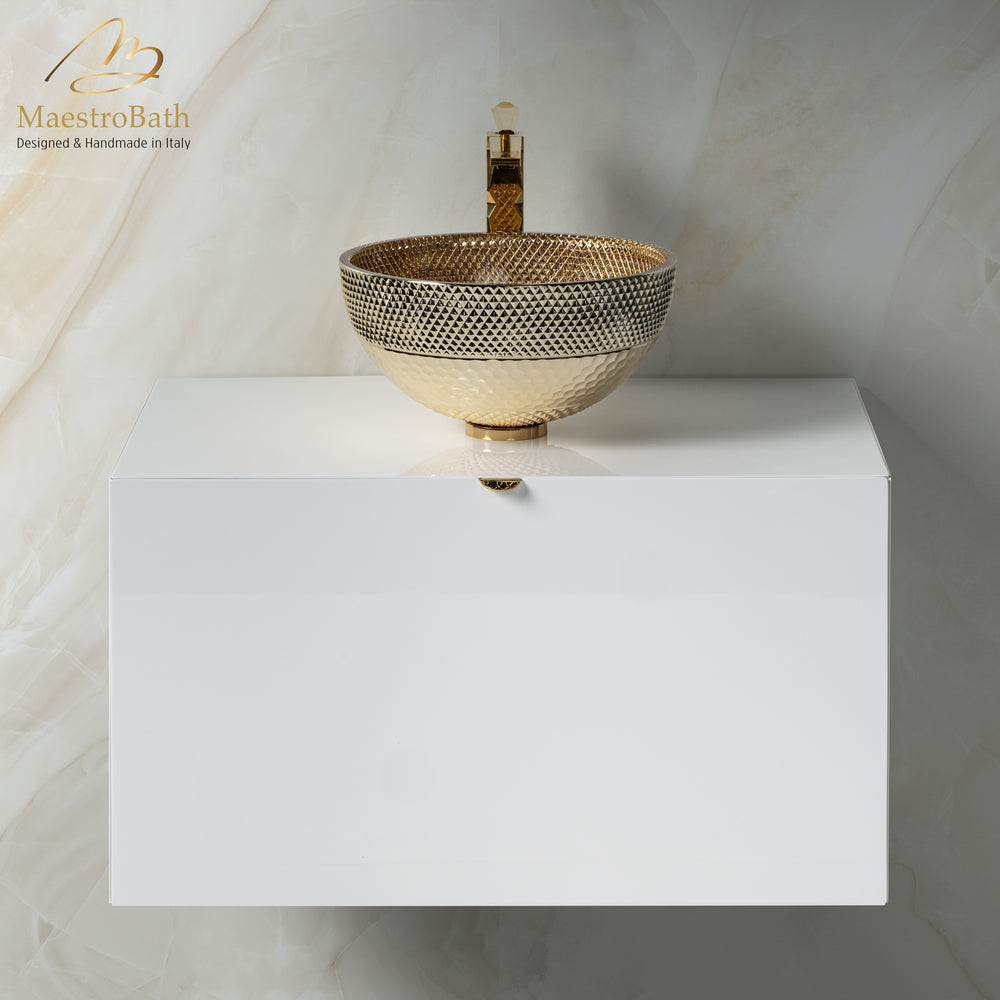 Dora Lacquered Bathroom Vanity 30 Inch