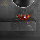 Cosmopolitan Luxury Wallmount Bathroom Vanity | Black Marquinia