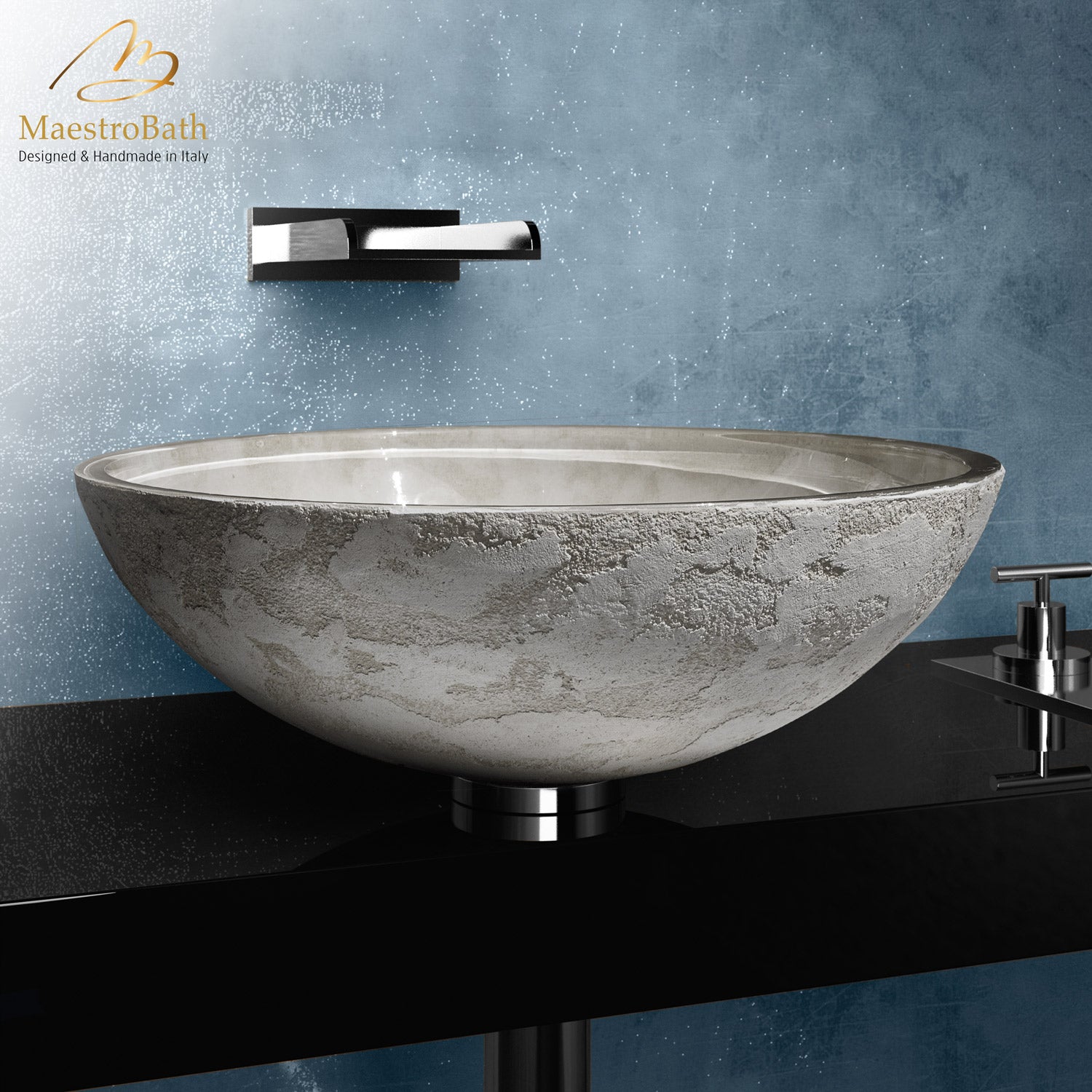 Contemporary Dual Textured Bathroom Sink