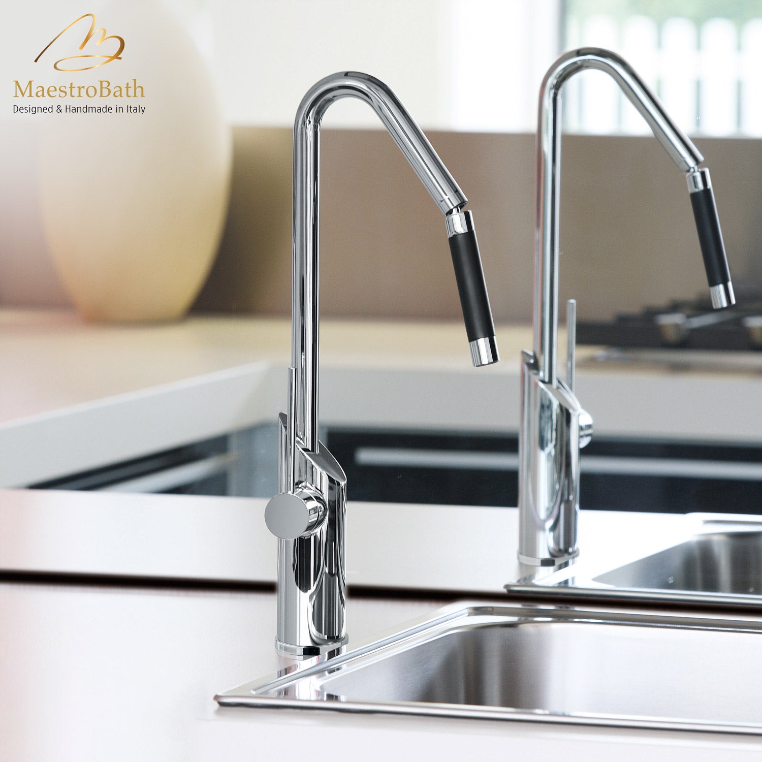 SWING SNAKE Modern Kitchen Faucet | Orientable Shower