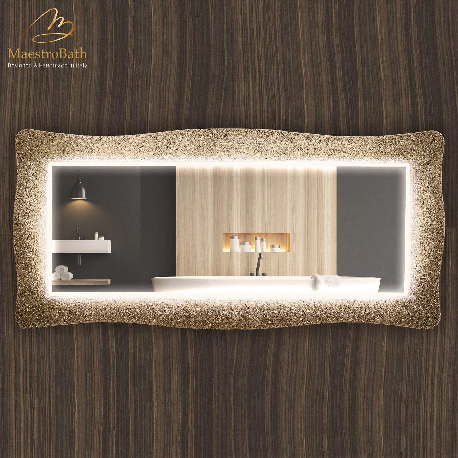 Lucent S Luxury Crystal Double Vanity Led Mirror